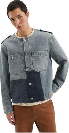 1989 STUDIO 1989 Studio, Homme, Vestes, Bleu, Taille: M Patchwork Denim Military Jacket
