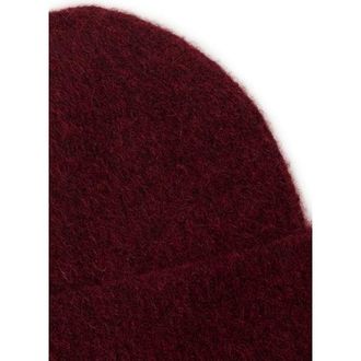 Saison 1865 Motorhaube mit breitem Umkehr in gemischtem Mohair - Rot