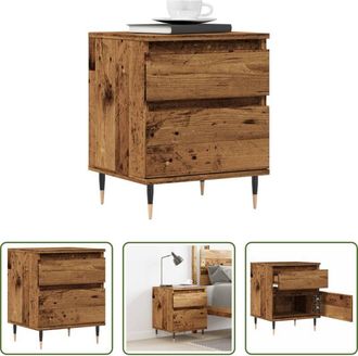 vidaXL vidaXL Holz Nachttisch - Nachttisch Altholz-Optik 40x35x50 cm Holzwerkstoff