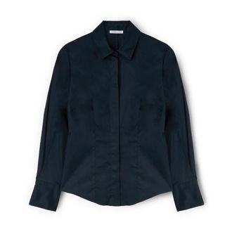 Motivi Baumwoll-Popeline-Hemd - - Blouses & Shirts - Damen - Blau - S