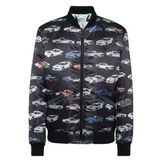 Philipp Plein Satin Bomber Jacket LS Cars Racing - - Jackets - Herren - Mehrfarbig - 3XL