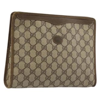 Gucci Pochette Vintage GG Canvas Pre-owned - Femme - Pre-owned - Beige - Taille: ONE Size