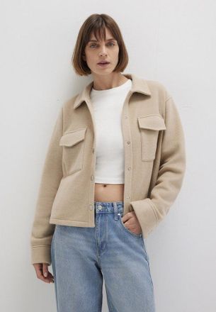 Mavi Rundhalspullover BUTTON SWEATSHIRT Overshirt Fleece