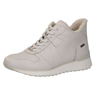 Caprice Damen Sneaker hoch mit F&uuml;tterung aus Leder Wasserabweisend, Beige (Wool Nappa), 39 EU