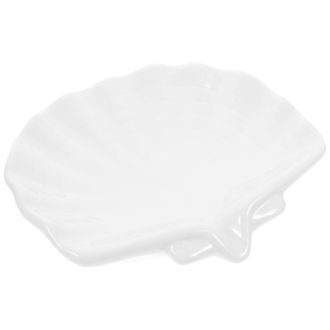 FOMIYES Muschelf&ouml;rmige Seifenschale aus Keramik mit Rutschfester Beschichtung f&uuml;r Badezimmer Waschbecken und Dusche Vielseitiger Seifenhalter und Aufbewahrung