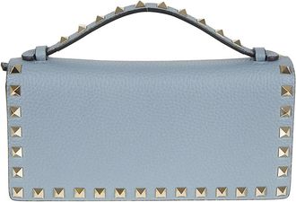 Valentino Garavani Femme, Sacs, Bleu, Taille: ONE Size Rockstud Wallet With Chain