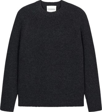 Closed Rippstrick-Pullover aus Wolle - - Knitwear - Herren - Grau - S