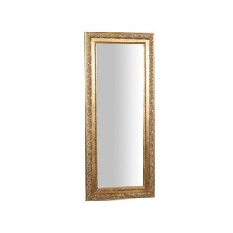 Biscottini International Spiegel 35 x 2 x 82 cm vertikal/horizontal - Wandspiegel antikiertem goldenem Finish - Ganzkörperspiegel Gold - Badspiegel barock