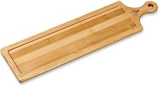Wilmax England WILMAX - PLATEAU 45,5 X 12 CM - Plateau en bois - en bambou- Planche &agrave; d&eacute;couper - Plateau &agrave; fromage - Cloche &agrave; fromage - Planche &agrave; petit-d&eacute;jeuner - Pl