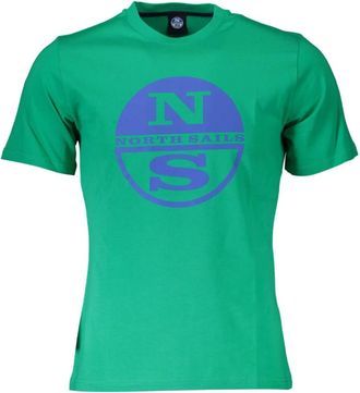 North Sails Gr&uuml;nes T-Shirt mit kurzen &Auml;rmeln und Logo-Druck - - Tops - Herren - Gr&uuml;n - XL