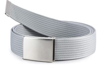 Ladeheid Herren Gürtel männlich Stoffgürtel Sackleinen P90 (Silber, 180 cm x 4 cm)