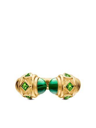 David Yurman bague Renaissance en or 18ct sertie de malachite