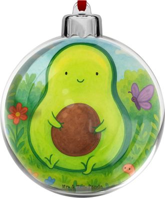 Mr. & Mrs. Panda Weihnachtskugel Avocado Kern Design - Geschenk, gl&uuml;cklich, weihnachtsdeko Kugeln, weihnachtskugeln, Pflanze, christbaumkugel, weihnachtsbaumkugeln, ch