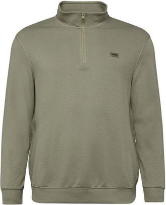 s.Oliver Sweatshirt Sweatshirt Sweatshirt mit Troyer-Kragen und Logo-Patch