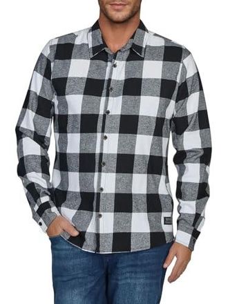 Riverso Riverso Chemise en flanelle &agrave; carreaux pour homme &agrave; manches longues coupe droite RIVArne 100% coton gris, marron, jaune, rouge, vert taille S, M, L, X