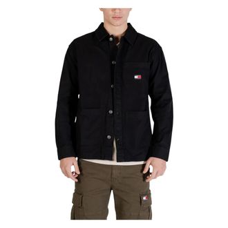 Tommy Jeans Homme, Vestes, Noir, Taille: 2XL Badge Overshirt