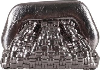 Themoirè Femme, Sacs, Gris, Taille: ONE Size Sac à Bandoulière en Argent Foncé à Motif Tissé