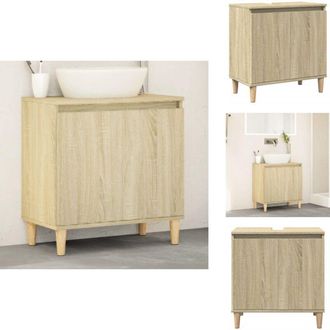 vidaXL Vidaxl - Meuble d&eacute;vier ch&ecirc;ne sonoma 58x33x60 cm bois ding&eacute;nierie - Meubles De Salle De Bain - Meuble Vasque - Armoire Lavabo - Rangement Salle De