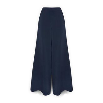 Elena Miro Palazzo-Hose aus Cady - - Trousers - Damen - Blau - 3XL