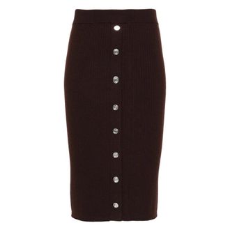 Pinko Brauner Rippstrick-Casual-Minirock - - Skirts - Damen - Braun - M