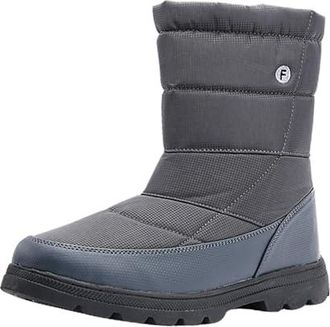 Generic Bottes de couchage dhiver chaudes et en coton épaissis, en coton, pour hommes et femmes, bottes de neige avec fermeture éclair latérale antidérapante 