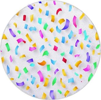 Generic Couleur Tapis Rond antid&eacute;rapant Minimalist, Doux et Lavable en Machine Tapis Rond &agrave; Motif G&eacute;om&eacute;trique Rayures pour Chambre &agrave; Coucher Salon Salle &agrave; Man