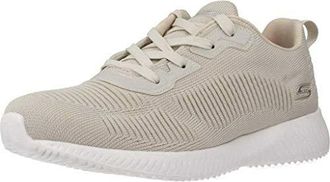 Skechers Womens Bobs Squad Tough Talk Sneakers, Natural Engineered Knit, 38 EU