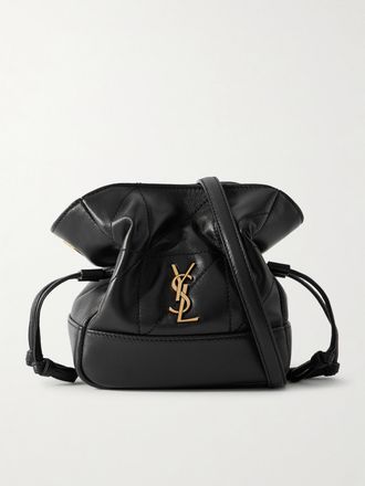 Saint Laurent Jamie Beuteltasche Aus Gestepptem Leder - Schwarz