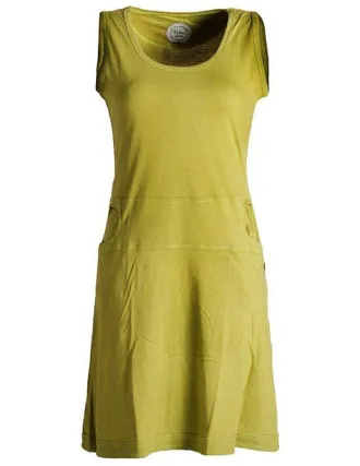 vishes Sommerkleid Armloses Kleid aus Biobaumwolle seitliche Taschen