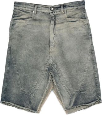 Rick Owens Jeansrock mit ausgefransten Einsätzen - Nude