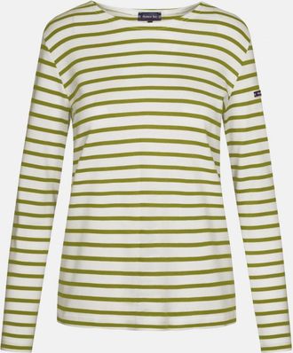 Armor Lux Lesconil Wei&szlig; Oliv Gr&uuml;n Damen Streifenshirt Nat