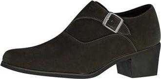 Generic Chaussures habill&eacute;es pour homme sans lacets &agrave; enfiler - Bout pointu - En cuir - Talon bloc - Antid&eacute;rapantes - Chaussures basses d&eacute;contract&eacute;es pour r&eacute;u