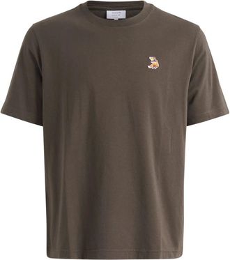 Maison Kitsun&eacute; Homme, Tops, Brun, Taille: L Dreaming Fox Comfort Tee