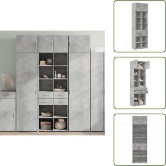 vidaXL Vidaxl - Hochschrank Betongrau 70x42,5x225 cm Holzwerkstoff - Hochschrank - Hochschr&auml;nke - Schrank Hoch - Schr&auml;nke Hoch