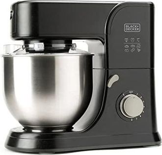 Black+Decker BXJBA350E - Standmixer, Pulse-Funktion, 1,5 l Kunststoffbehälter, 4-Edelstahl-Messer, abnehmbar und leicht zu reinigen, grau