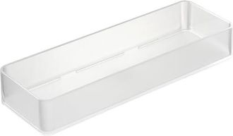 Yamazaki Tableware Yamazaki 3644 Tower Stapelbarer Organizer L, weiß, PS Harz, Minimalistisches Design, 8 x 24 x 3,7 cm (LxBxH)