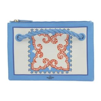 Valentino Pre-owned Canvas clutches - - Pre-owned - Damen - Blau - ONE SIZE