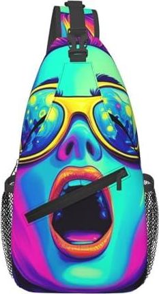 Generic Sac &agrave; dos &agrave; bandouli&egrave;re pour homme avec des cheveux en spirale - Sac &agrave; dos de voyage pour homme