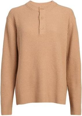 Saison 1865 Pull ample boutonn&eacute; en laine