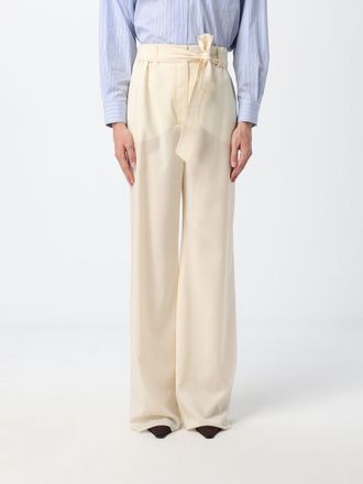 Max Mara Wide-Leg-Hose aus Schurwolle mit Bindeg&uuml;rtel an der Taille
