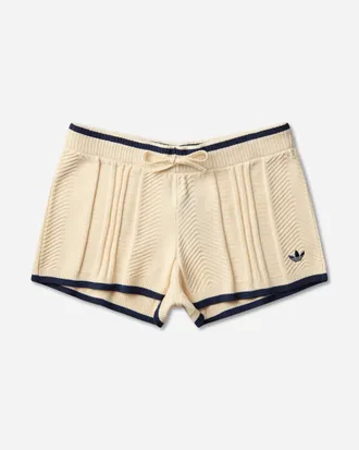 adidas Women s Cable Knit Shorts Warm Vanilla