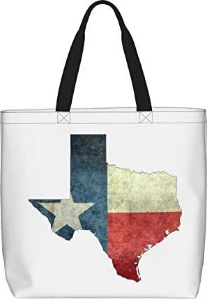Generic Sac Fourre-Tout Drapeau De L&Eacute;tat Du Texas Sac Tissu R&eacute;utilisable De Grande Capacit&eacute; Sacs &Agrave; Main, Pour Burea, Filles, &Eacute;cole, Tous Les Jours