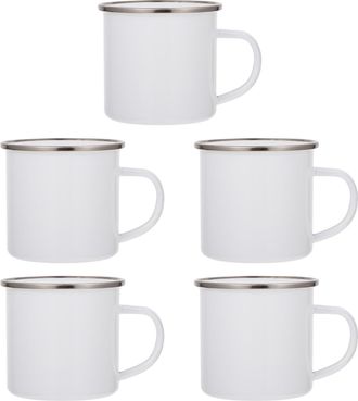 Amosfun 5 Stk Tasse aus Thermotransfer-Emaille Kaffeetasse Tassen f&uuml;r Kinder personalisierte tasse tassen personalisieren Sublimation leere Tasse Sublimations