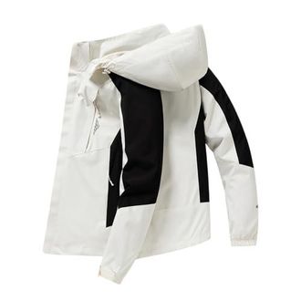 Generic Poncho coupe-vent &agrave; capuche pour homme, grande taille, pour la p&ecirc;che, la randonn&eacute;e, lext&eacute;rieur, kaki, XXL