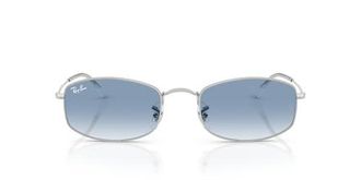Ray-Ban RB3832 Lunettes de soleil ovales Argent/Clair dégradé bleu 55 mm