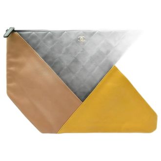 Chanel Clutches - CHANEL TASCHENBEUTEL O IPAD-H&Atilde;oeLLE AUS LAMMFELL CO - Gr. unisize - in Bunt - f&uuml;r Damen