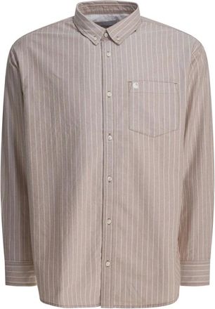 Carhartt Work in Progress Homme, Chemises, Beige, Taille: L Long Sleeve Work Shirt