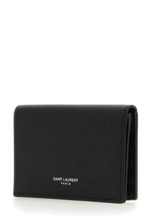 Saint Laurent Grained Calfskin Wallet - Black
