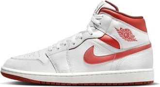 Nike Air Jordan 1 Mid Baskets pour homme, White Lobster Dune Voile Rouge, 46 EU