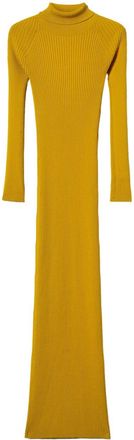 Twin-Set Schmales Kleid mit Cut-Out - Gelb